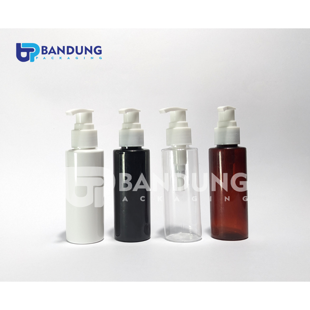Jual Botol Pump Lotion 100ML PET | Putih Hitam Clear Amber | Botol Plastik kosmetik | Bandung ...