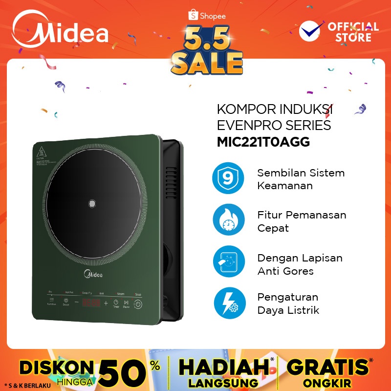 Jual MIDEA Induction Cooker / Kompor Induksi MIC Series 120 Watt ...
