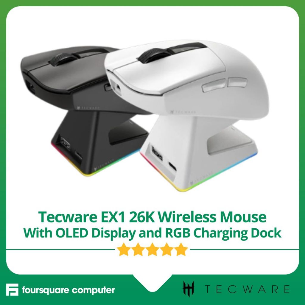 Jual Tecware EX1 26K Wireless Mouse With OLED Display and RGB | Shopee ...