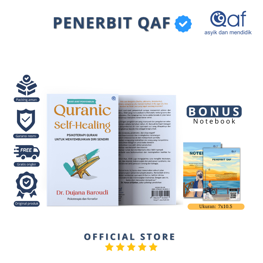 Jual Penerbit Qaf - Buku Quranic self healing(Bonus Notebook) | Shopee Indonesia