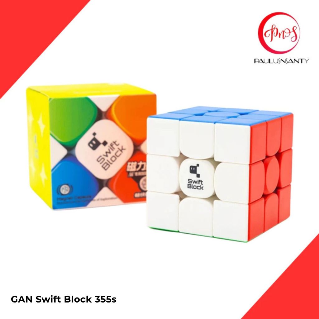 Jual Cube Puzzle Gan x Swift Block 355S Magnetic 3x3 Cube Puzzle Cube Mainan Puzzle Kubus ...