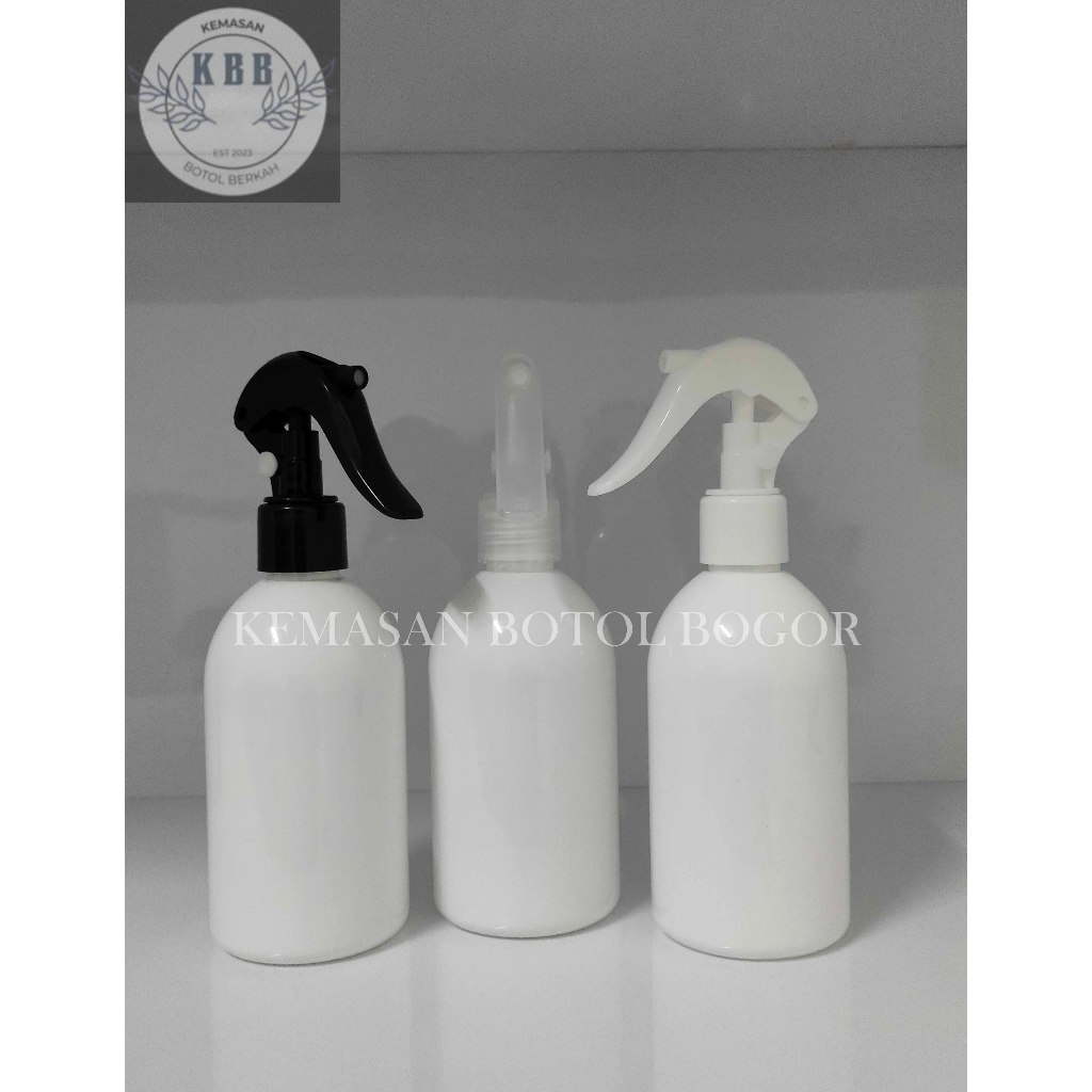 Jual BOTOL SC 250ML OVAL PUTIH TUTUP TRIGGER BEBEK N24 HITAM PUTIH ...