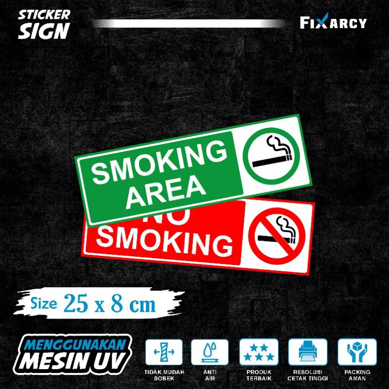 Jual Stiker Dilarang Merokok No Smoking Sticker Smoking Area | Shopee ...