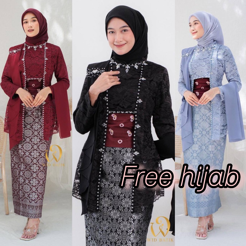 Jual Laksmi Set Kebaya Kutu Baru Wisuda Modern Tunik Lamaran Tunangan Batik Baju Couple ...