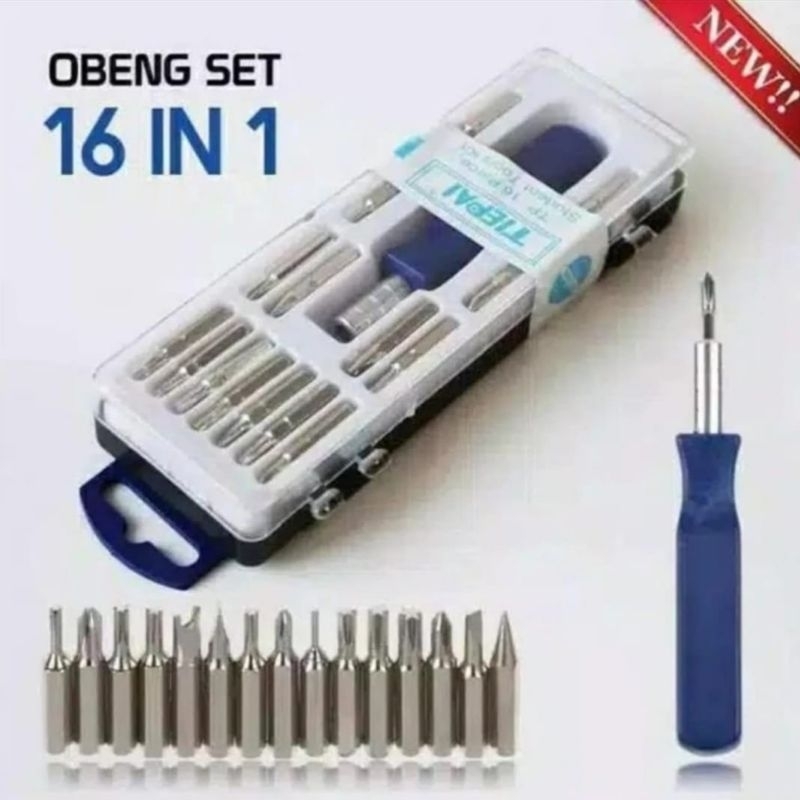 Jual Obeng Set 16 In 1 Serbaguna Screw Driver Hand Tools Hex ...