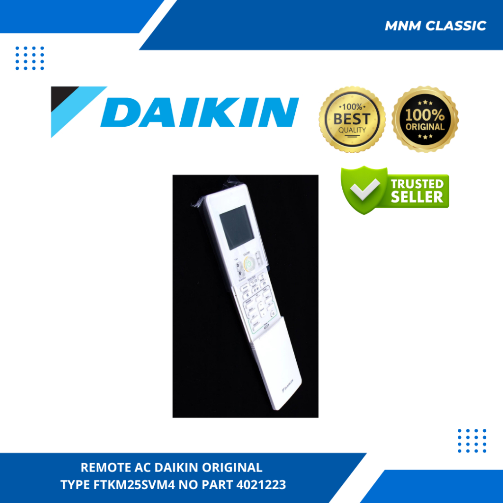 Jual REMOTE AC DAIKIN ORIGINAL TYPE FTKM25SVM4 NO PART 4021223 | Shopee ...