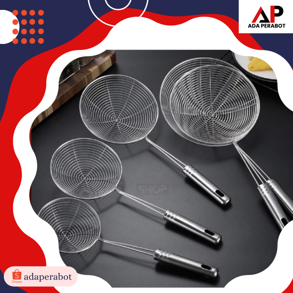 Jual SEROK / SARINGAN GORENGAN STAINLESS / TIRISAN MINYAK / SEROK ...