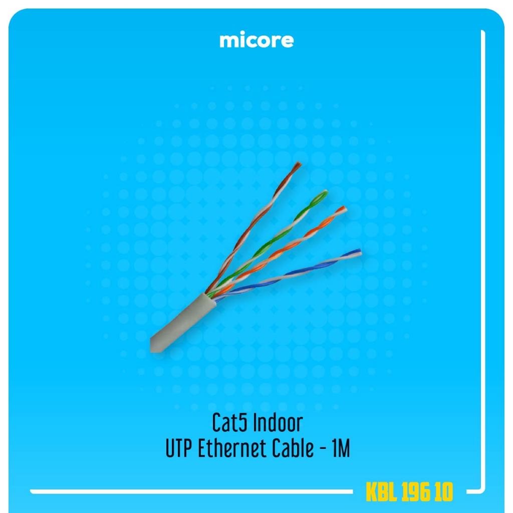 Jual Micore Cat5 Cat 5e Indoor UTP Ethernet Cable Kabel LAN - 1M | Shopee Indonesia