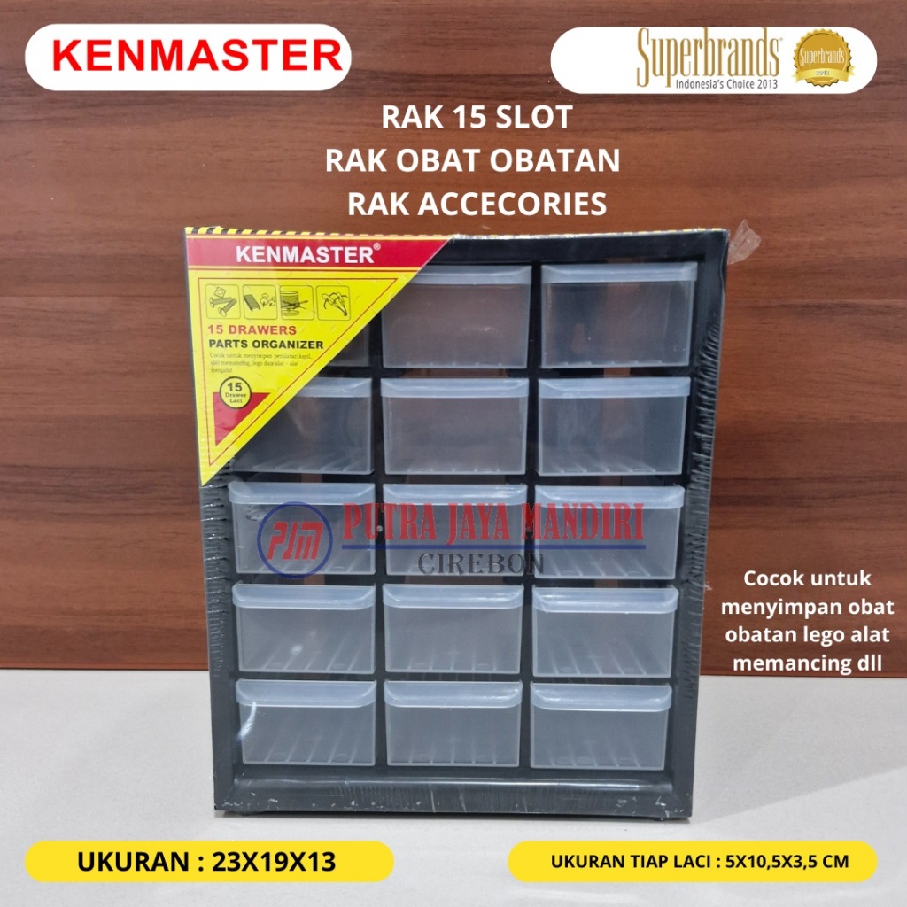 Jual Kenmaster Rak Susun 15 Slot / Slot Drawer Rak Komponen Laci ...