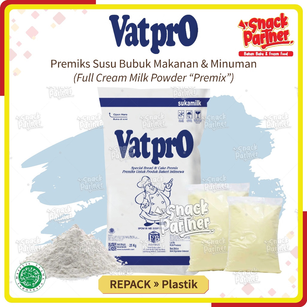 Jual VATPRO Susu Bubuk Premiks REPACK 1 KG - Premix Full Cream Milk ...