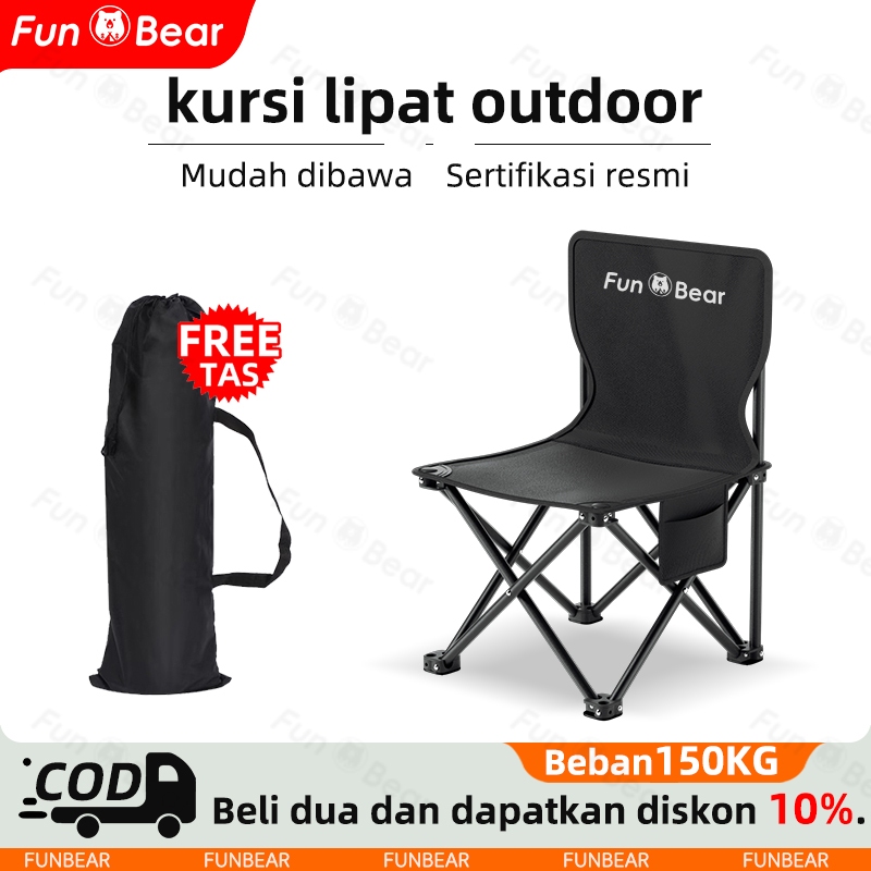Jual FunBear kursi lipat portable camping outdoor folding chair kursi ...