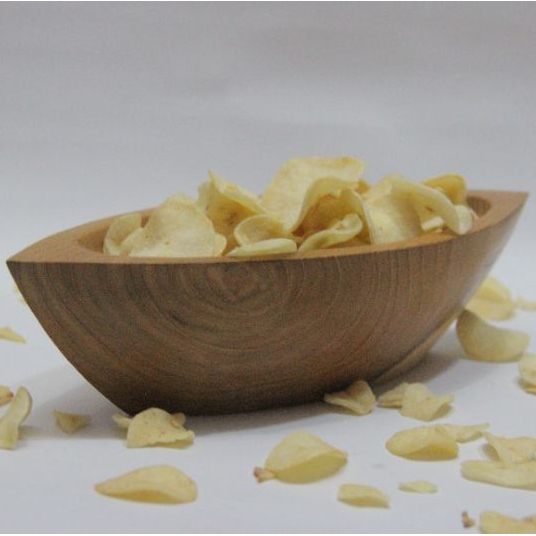 Jual MANGKUK OVAL KAYU JATI / WOODEN OVAL BOWL / WADAH SNACK / TEMPAT ...