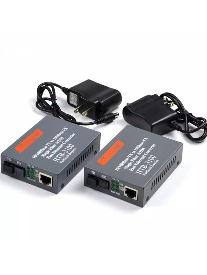 Jual Netlink HTB 3100 Fiber Optic To Lan Media Converter A+B 1Set Net ...
