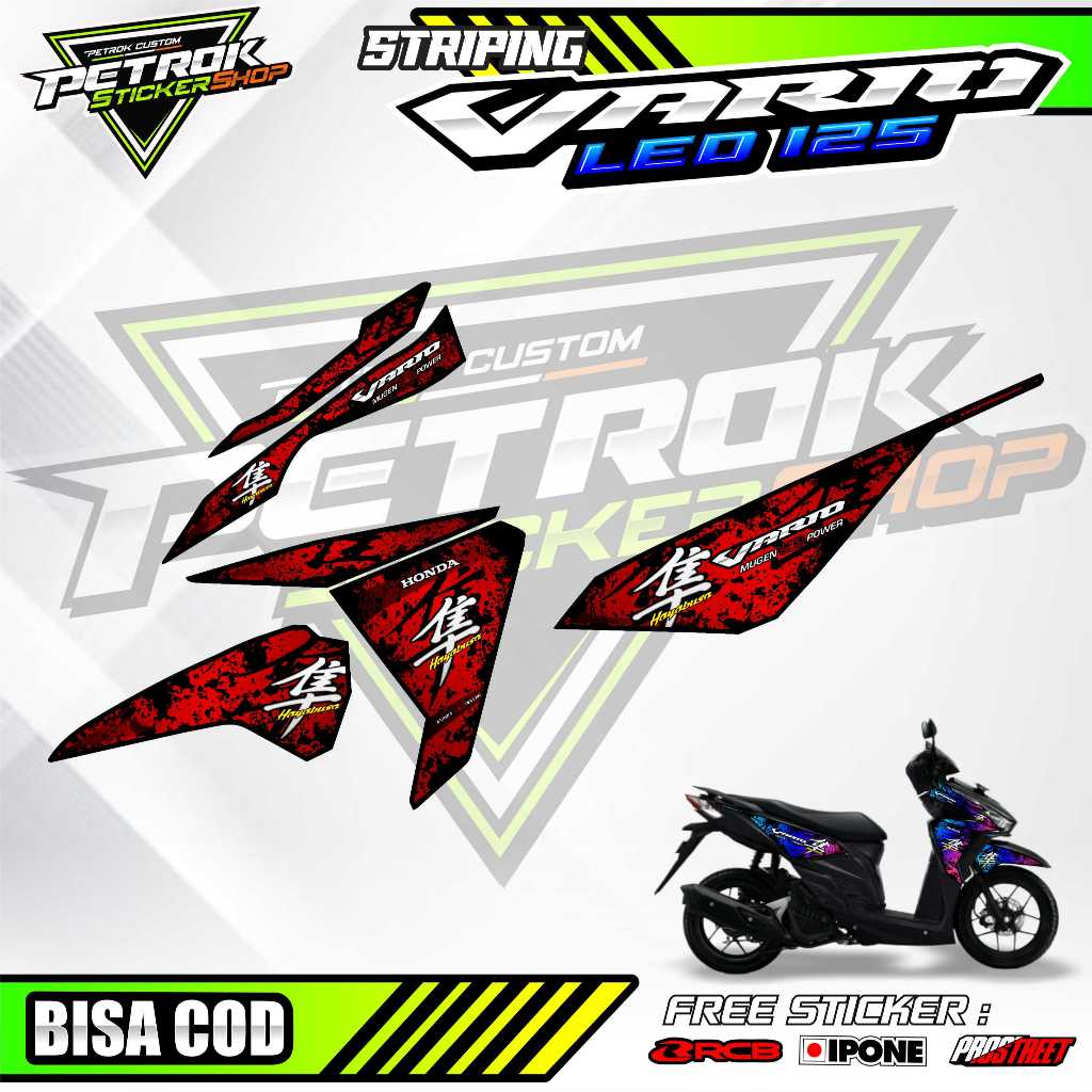 Jual STRIPING VARIASI HONDA VARIO LED 125 / STICKER LIST VARIASI MOTOR VARIO LED 125 | Shopee ...