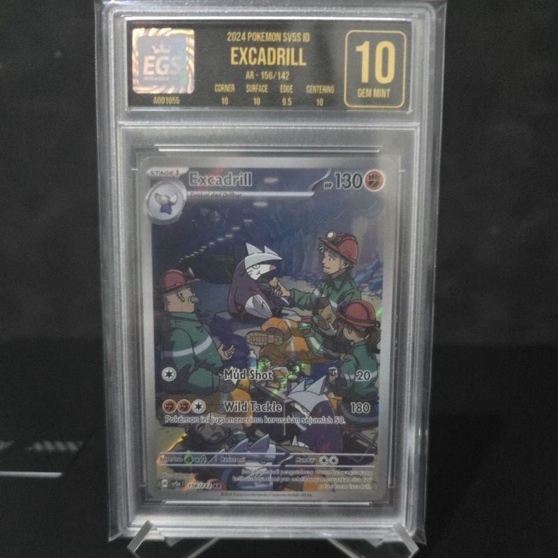 Jual excadrill ar pokemon indonesia full art egs 10 gem mint grading slab | Shopee Indonesia