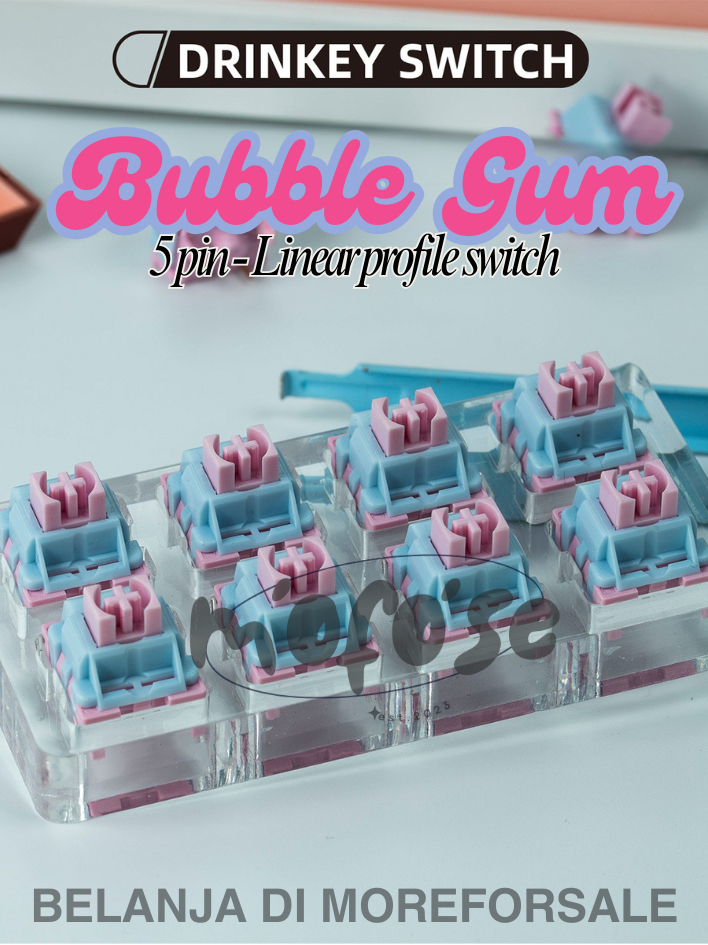 Jual MOREFORSALE Drinkey Bubble Gum Silent Switch linear Mechanical ...
