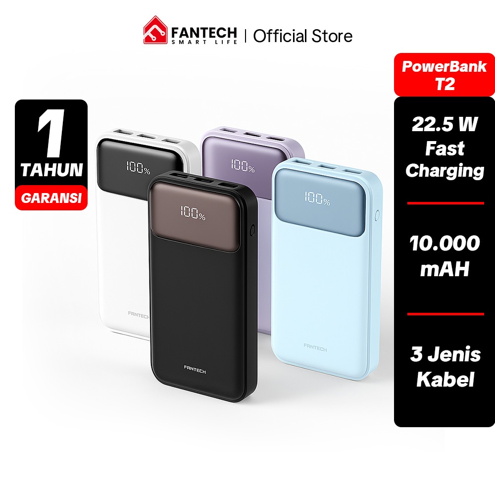Jual Fantech Powerbank Fast Charging 22.5W 10000 mAh Mini PowerPack T2 ...