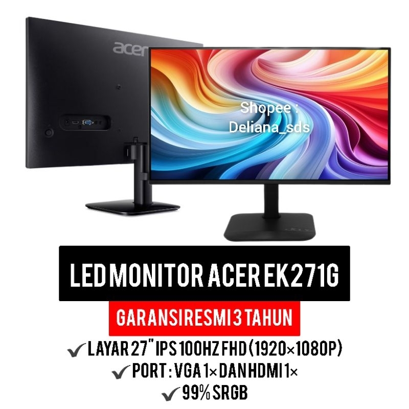 Jual Monitor Acer EK271G 27" IPS FHD 120Hz Garansi Resmi 3 Tahun ...