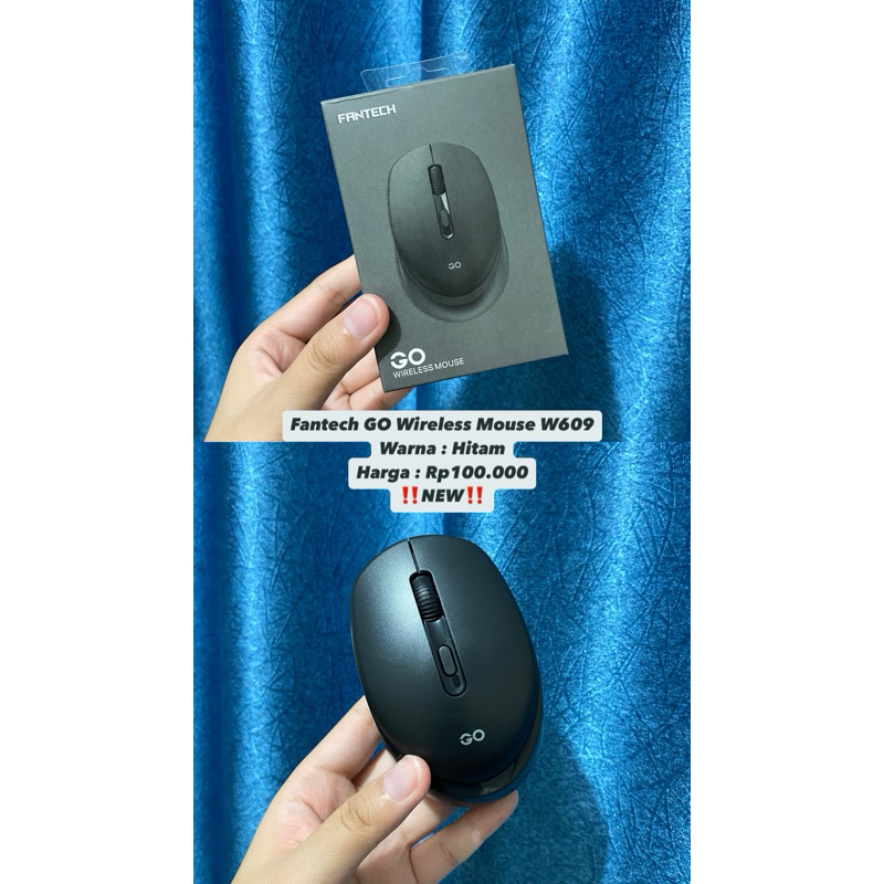 Jual Fantech GO Wireless Mouse W609 Black (New) | Shopee Indonesia