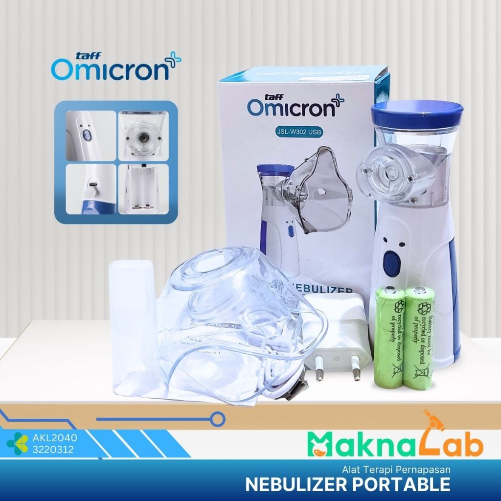 Jual taff Omicron Nebulizer Portable l Alat Inhalasi l Alat Uap l Alat ...