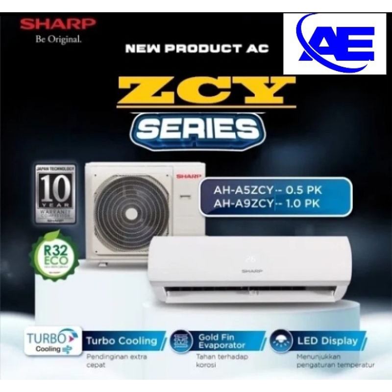 Jual AC SHARP LOW WATT AH-A9ZCY (1PK) DIGITAL LED INDIKATOR | Shopee ...