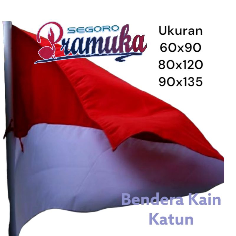 Jual Bendera Merah Putih Kain KATUN PREMIUM/BENDERA INDONESIA 60x90 ...