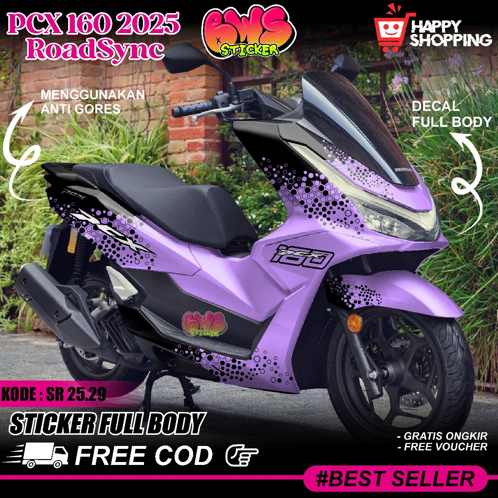 Jual COD Sticker Decal Full Body Honda PCX 160 2025 Cbs Abs RoadSync ...