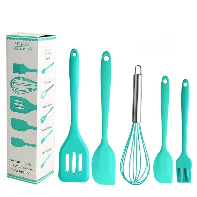 Jual [MMR] Spatula Silikon Set 5IN1 Tahan Panas Food Grade Alat Masak ...