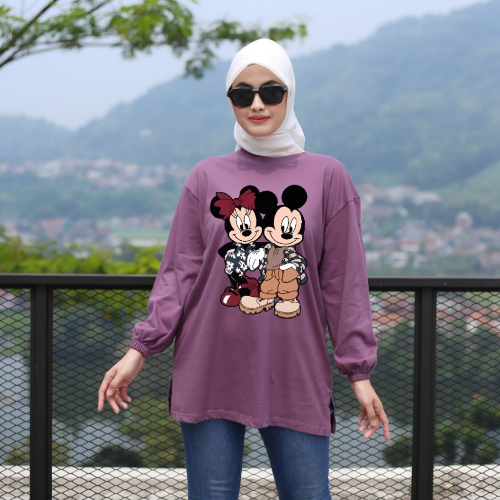 Jual Kaos Oversize Wanita Lengan Panjang Kerut Karet Dewasa Terbaru ...