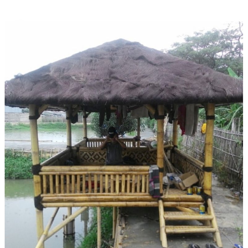 Jual Saung gajebo. saung tempat bersantai. saung bambu | Shopee Indonesia