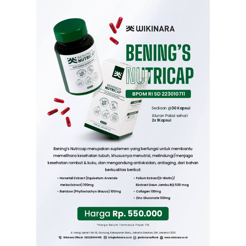 Jual Bening's Nutricap Wikinara by Dr. Oky Pratama | Shopee Indonesia