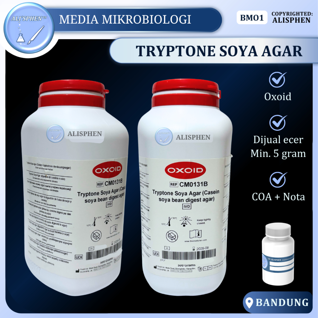Jual [BMO1] TSA / TRYPTONE SOYA AGAR | OXOID | MEDIUM MIKROBIOLOGI ...
