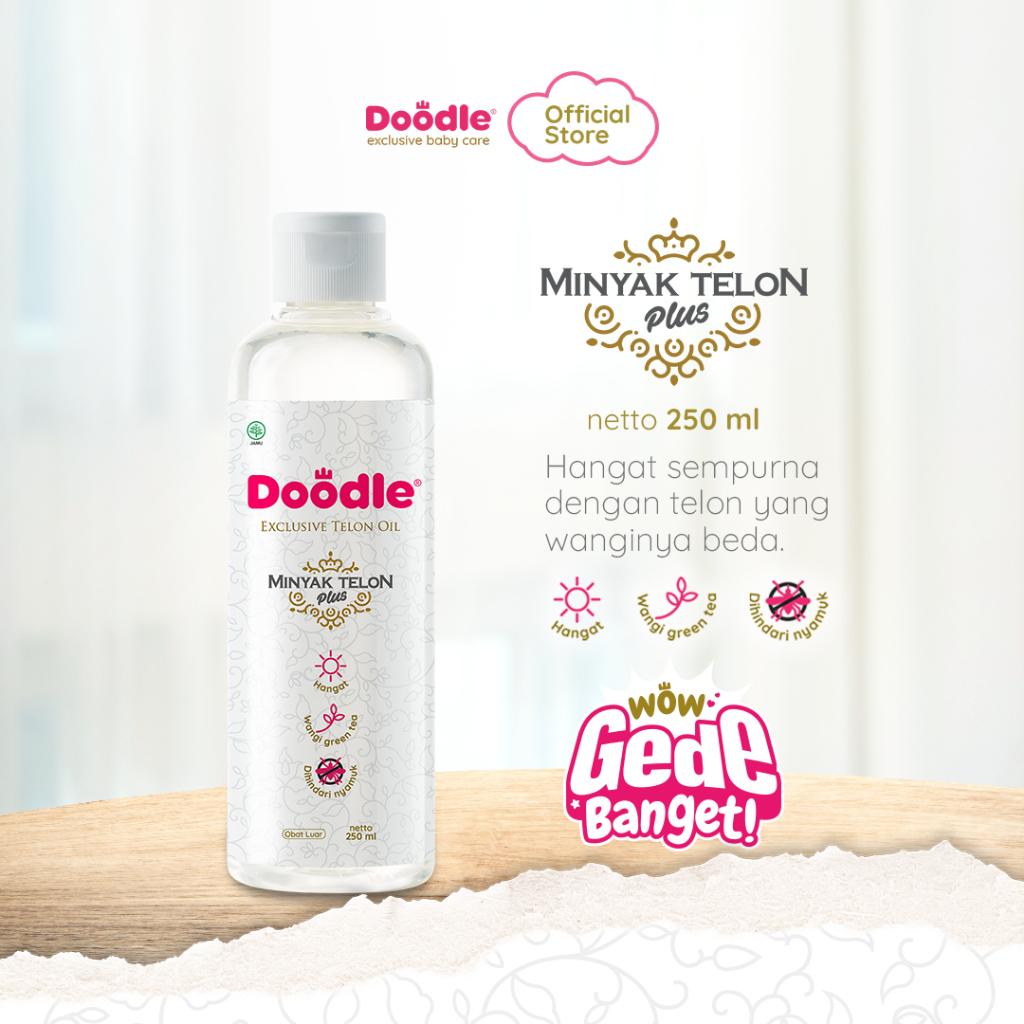 Jual Minyak Telon Doodle Wangi Greentea Ukuran 250 Ml | Shopee Indonesia