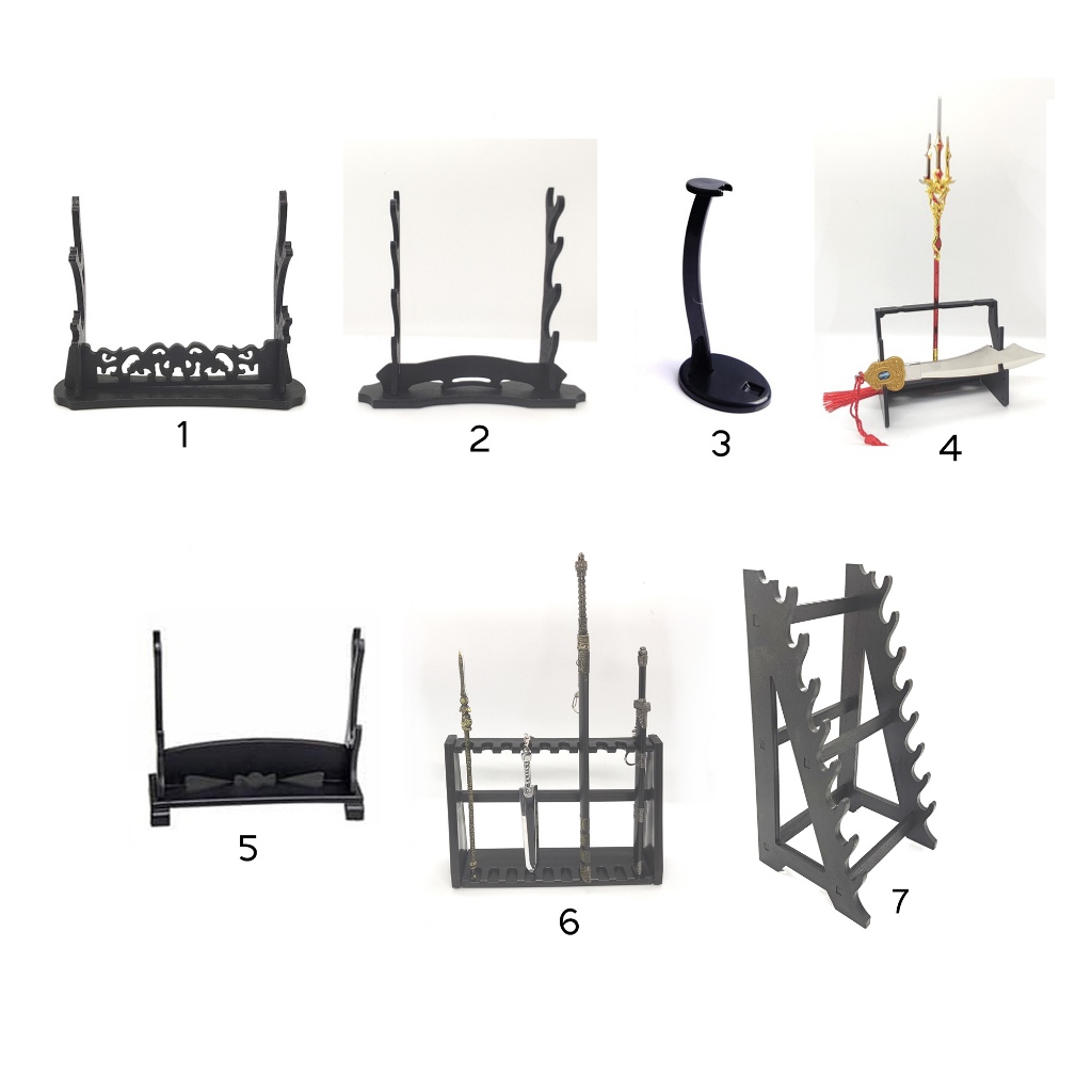 Jual Tatakan standee pedang kecil mini sandar stand pajangan display ...