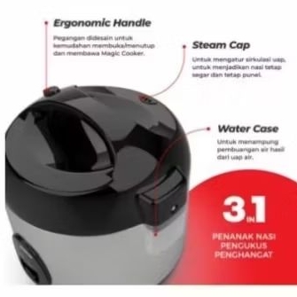 Jual MESIN MAGIC COM 0.6 LITER BODY STAINLESS BARU GARANSI RESMI ...