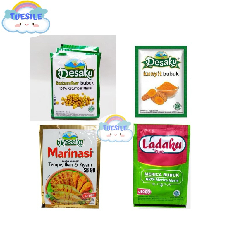 Jual Desaku Bumbu Dapur Ketumbar Bubuk Desaku Kunyit Bubuk Desaku ...