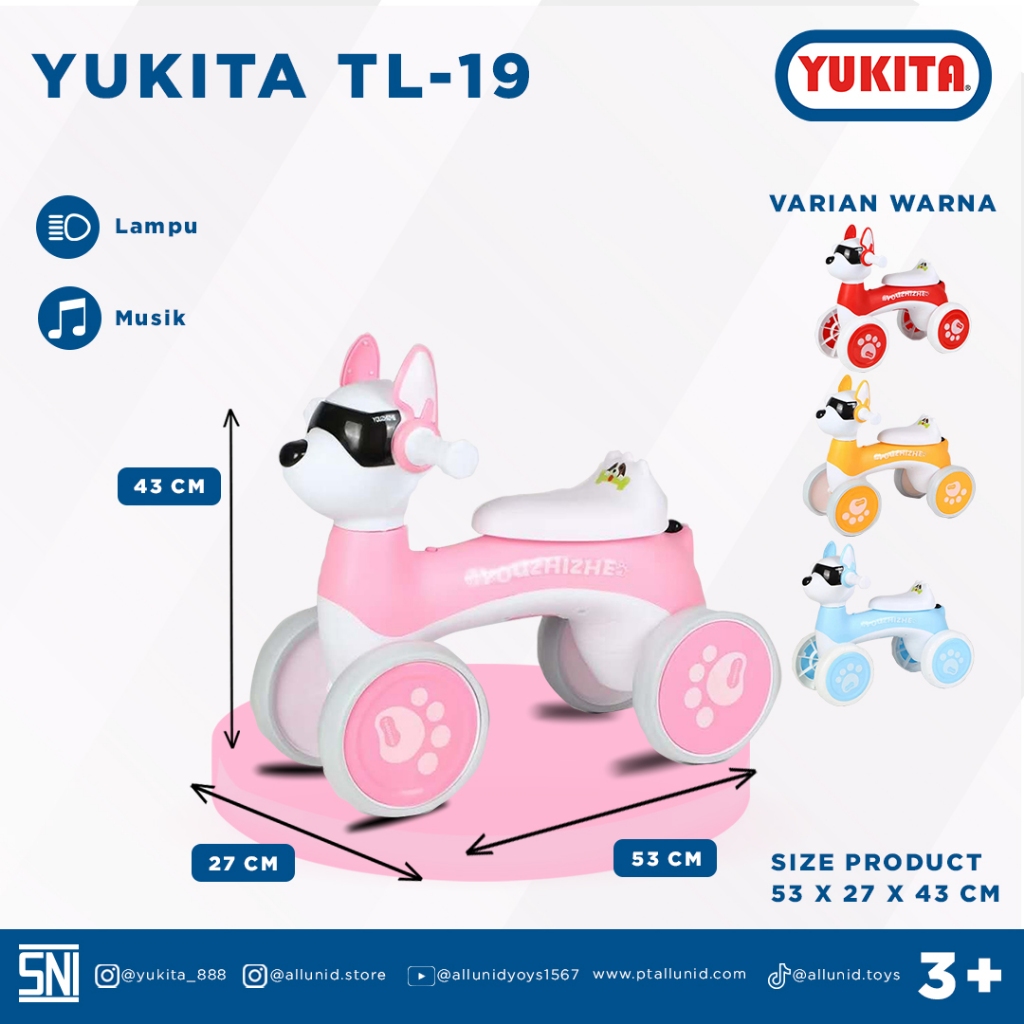 Jual YUKITA Sepeda Anak MODERN Balance Bike YUKITA-TL19 Push Toys ...