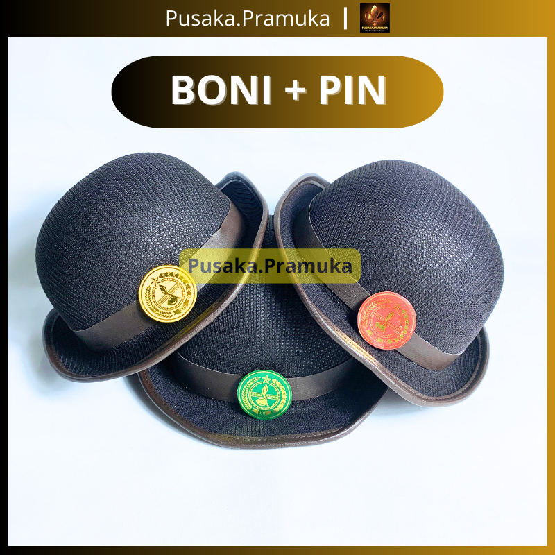 Jual Topi Boni+Pin Pramuka Putri Untuk Siaga Penggalang Penegak Pembina ...
