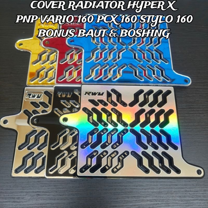Jual COVER RADIATOR FULL CNC TYPE HYPER X HONDA VARIO 160 PCX 160 STYLO ...