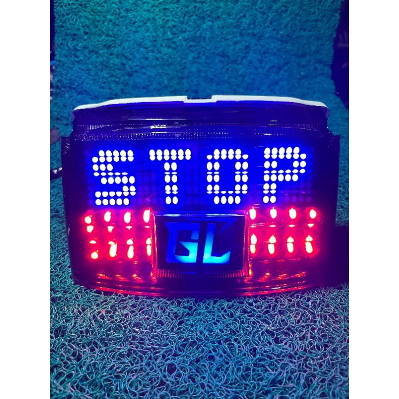 Jual stoplam gl max running teks led biru bawah merah ada 40 mode ...