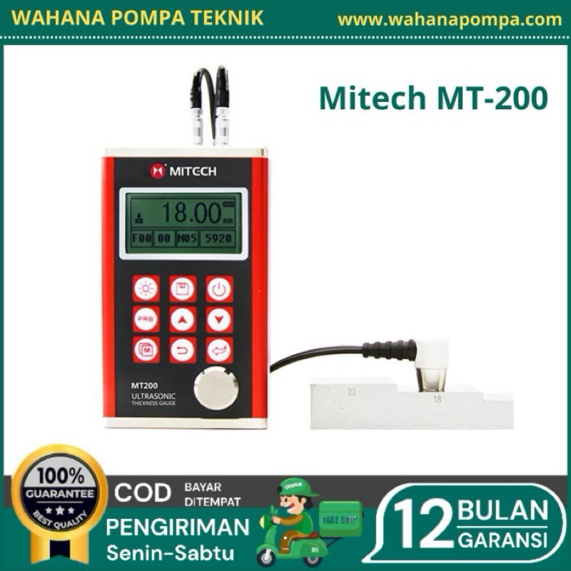 Jual Digital Ultrasonic Thickness Gauge MITECH MT200 /MITECH MT 200 | Shopee Indonesia
