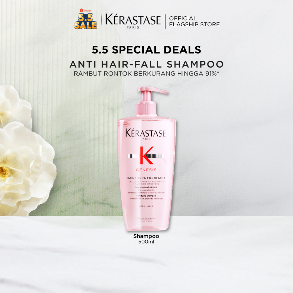 Jual Kerastase Bain Hydra Genesis 500ml Anti Hair Fall Shampoo (Normal ...