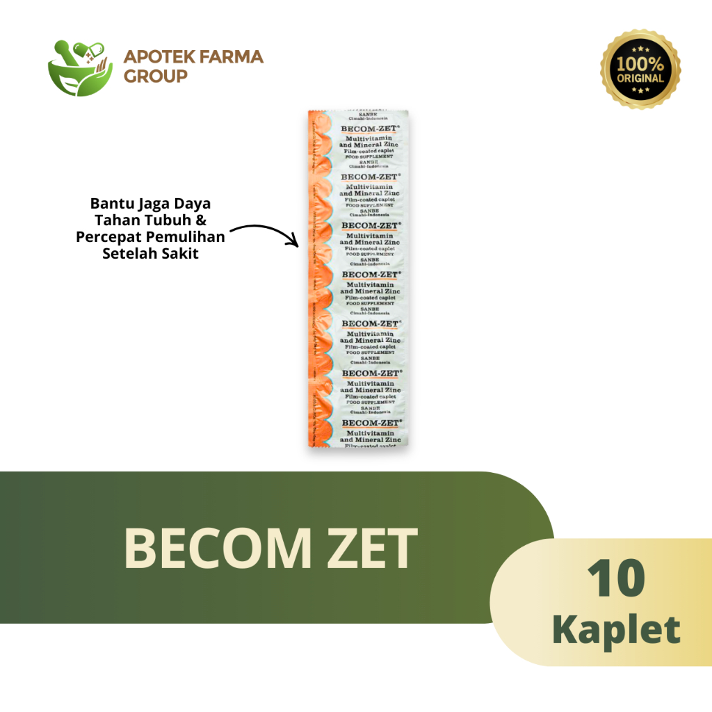 Jual Becom Zet 10's / Becom Zet Multivitamin Daya Tahan Tubuh | Shopee ...