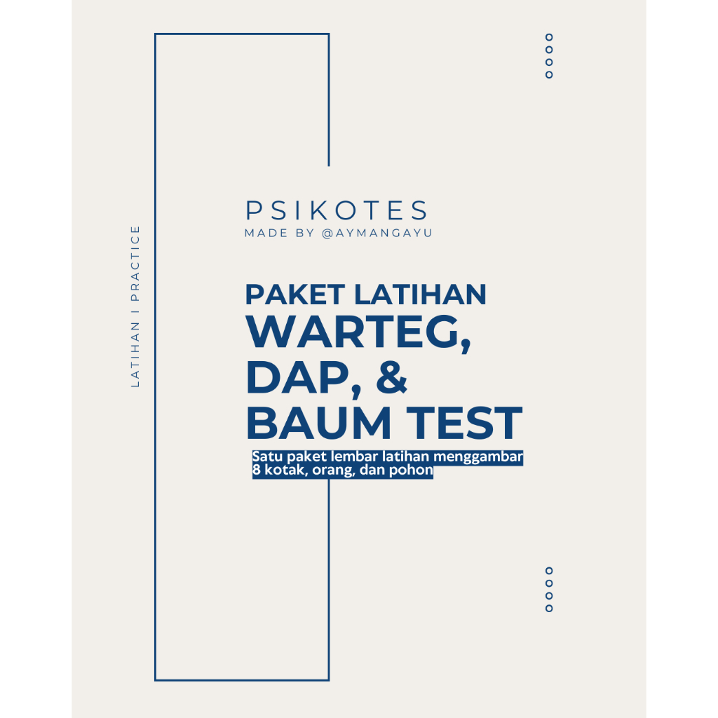 Jual PAKET WARTEGG + DAP + BAUM TEST PSIKOTES + PETUNJUK PENGERJAAN ...