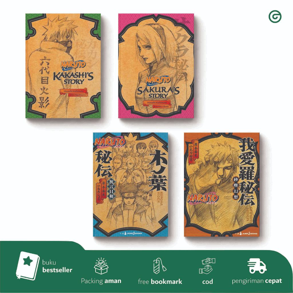 Jual (Eng & Indo) Naruto Hiden Series Volume 1-6 (Kakashi Hiden ...