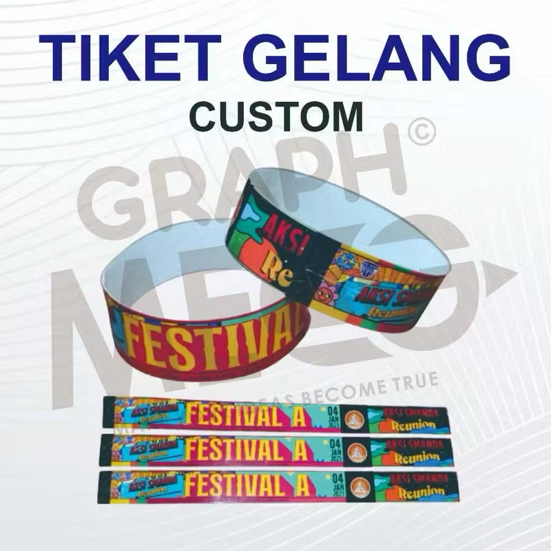 Jual TIKET GELANG CUSTOM, Tiket event, Gelang renang, Gelang konser ...