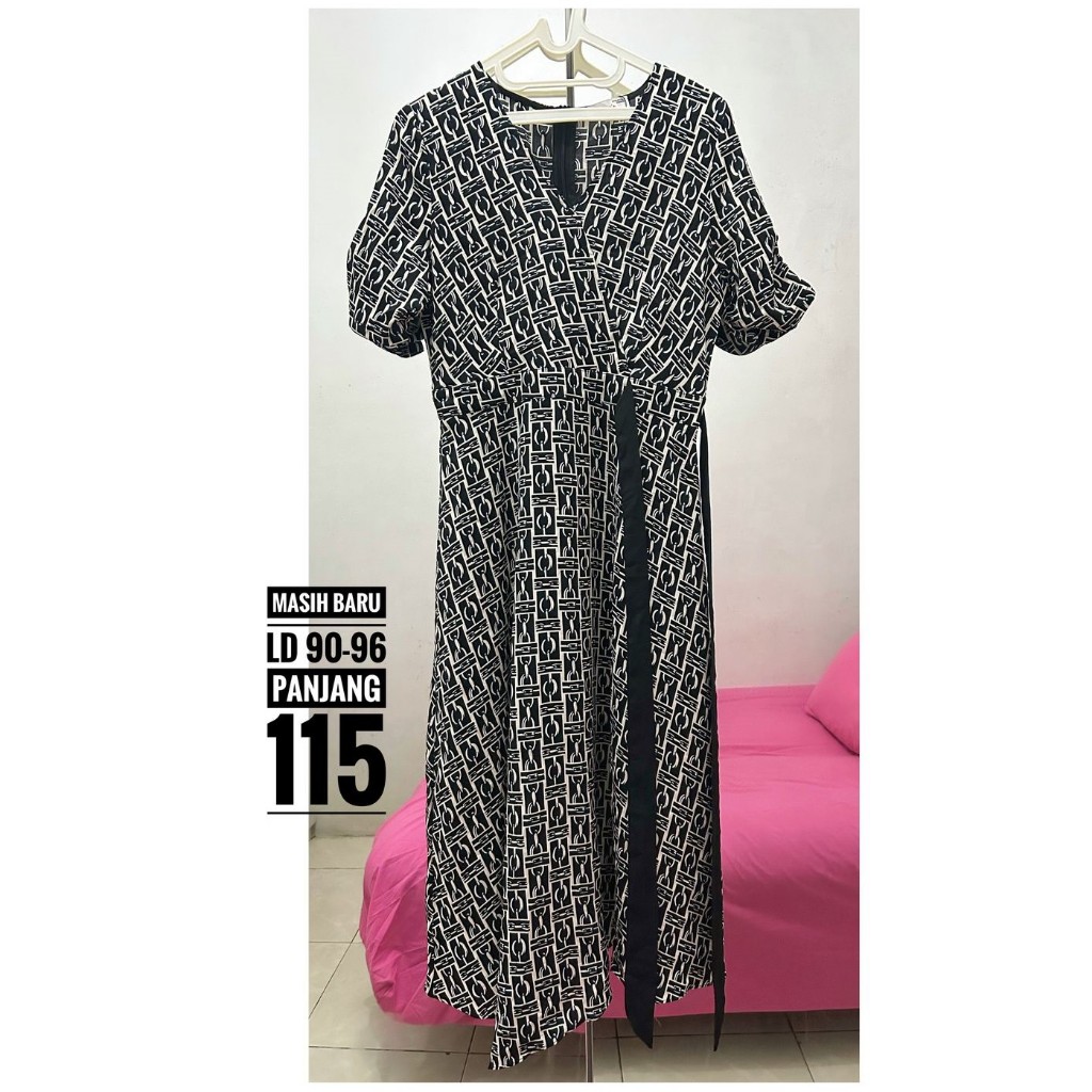 Jual Preloved Dress Overall OL Jumpsuit Kimono Oversize Smoke Brukat ...