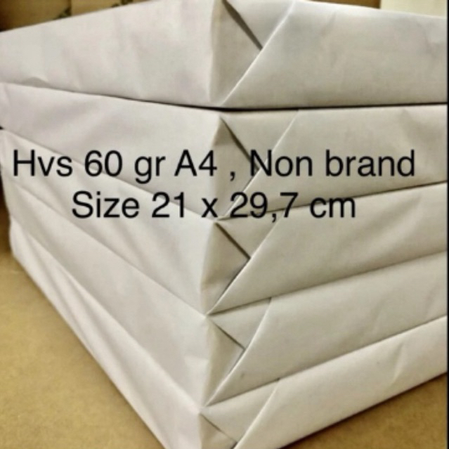 Jual Hvs putih A4 60gr ( Non Brand ) | Shopee Indonesia