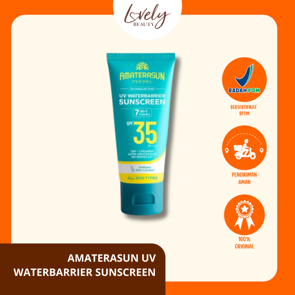Jual AMATERASUN UV WATER BARRIER SUNSCREEN SPF 35++++ | Shopee Indonesia
