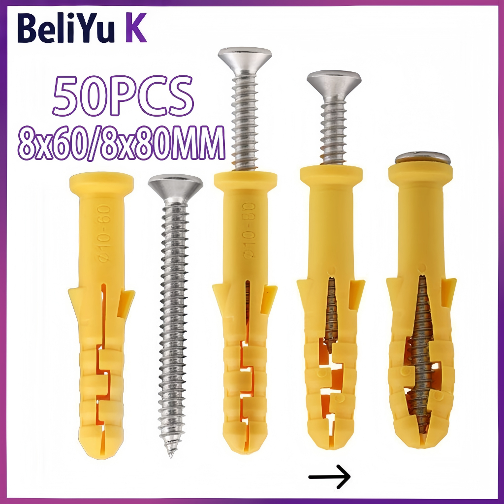 Jual 50 Set Vischer Set Piser Set Skrup Angkur Baut Set Sekrup Dinding ...